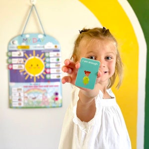 Children's Magnetic Daily Routine Chart/goals Chart, Mindfulness Chart ...