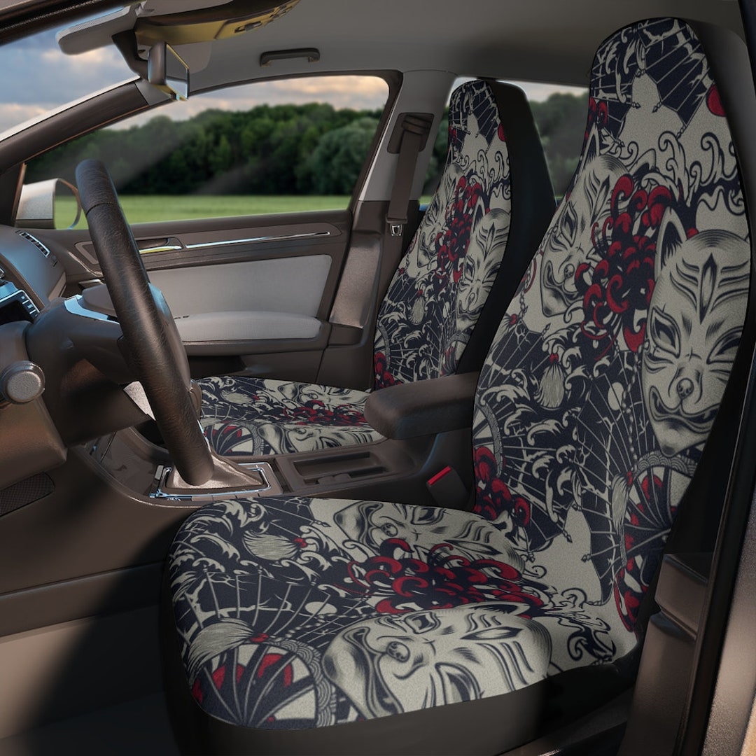 Japanese Oni Mask Car Seat Covers - Etsy