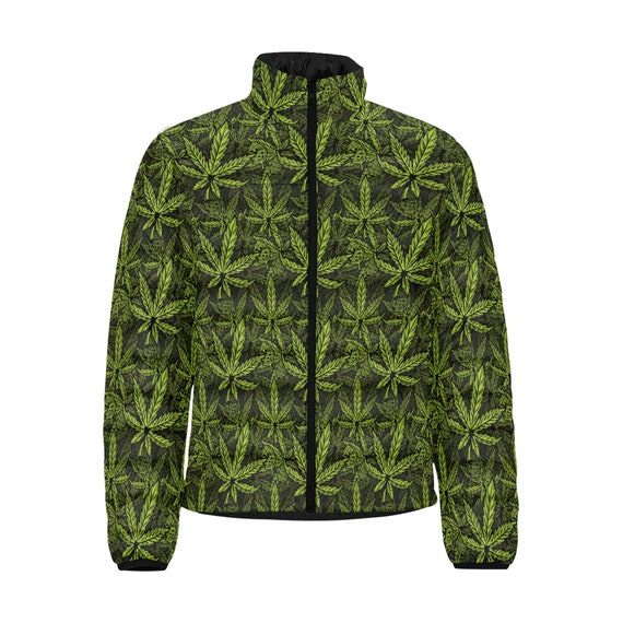 Designer Men's Puffer Jacket MJ Cannabis Marijuana Devils - Etsy