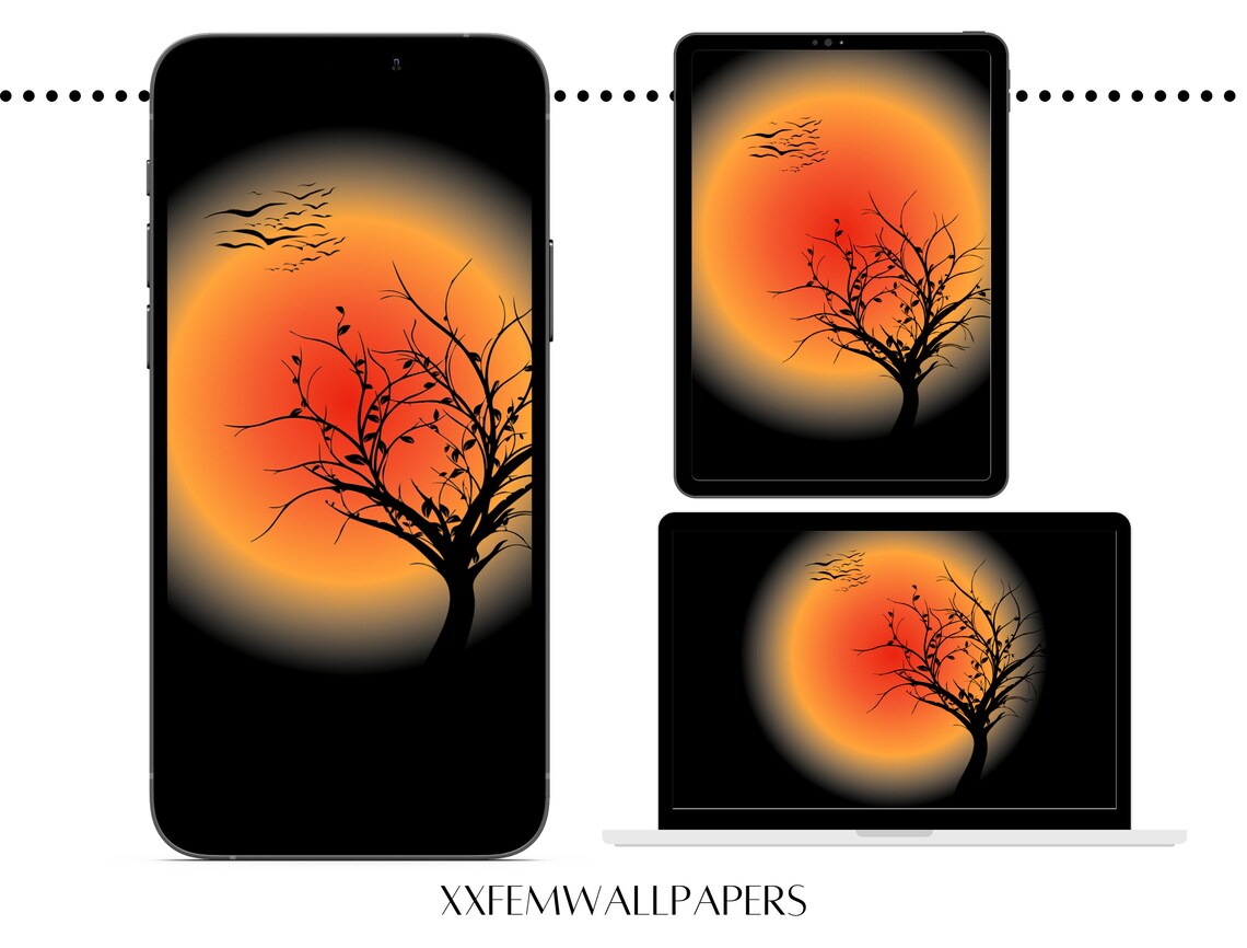 Dark Tree Wallpaper for Iphone Ipad Air Ipad Pro Macbook - Etsy