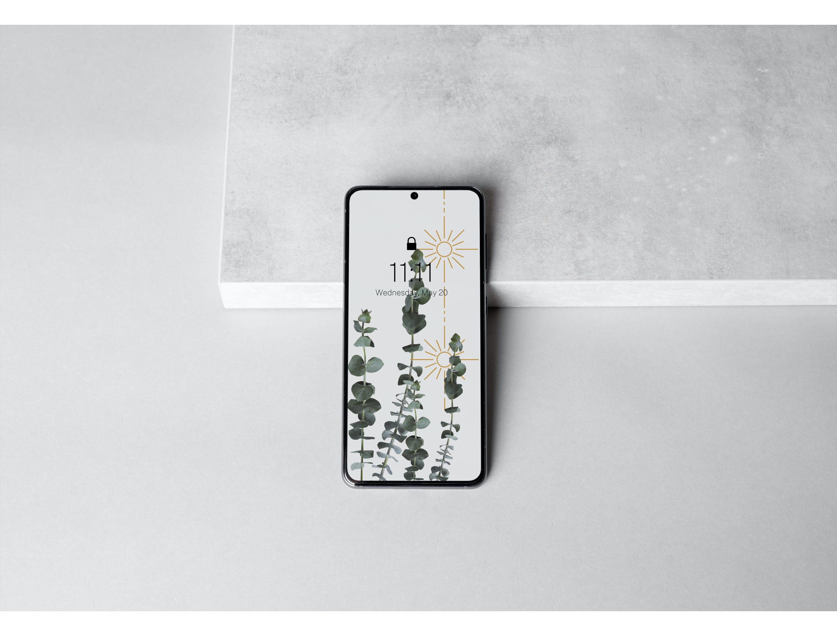 Botanical Wallpaper Iphone Leaves Eucalyptus Wallpaper Iphone - Etsy