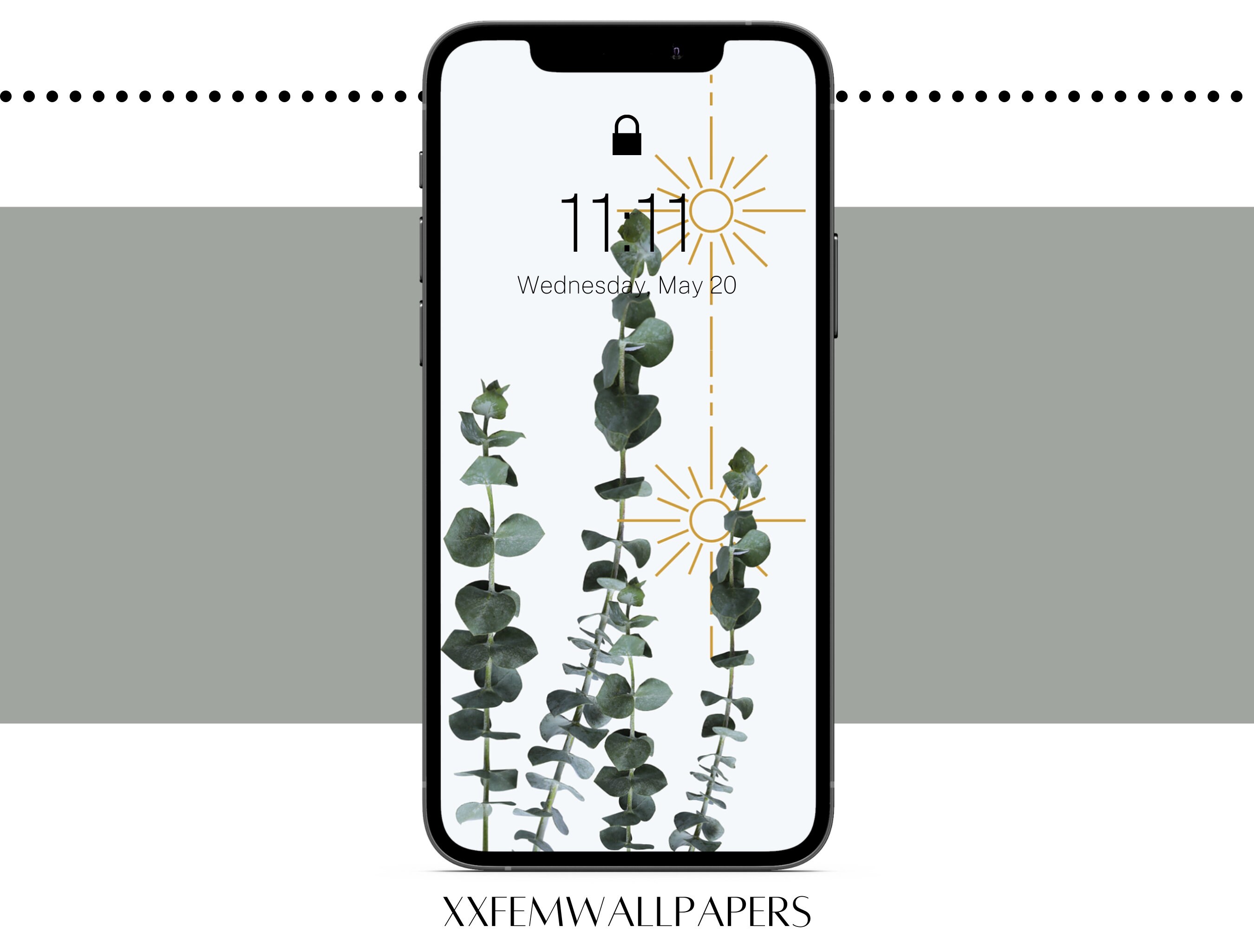 Botanical Wallpaper Iphone Leaves Eucalyptus Wallpaper Iphone - Etsy