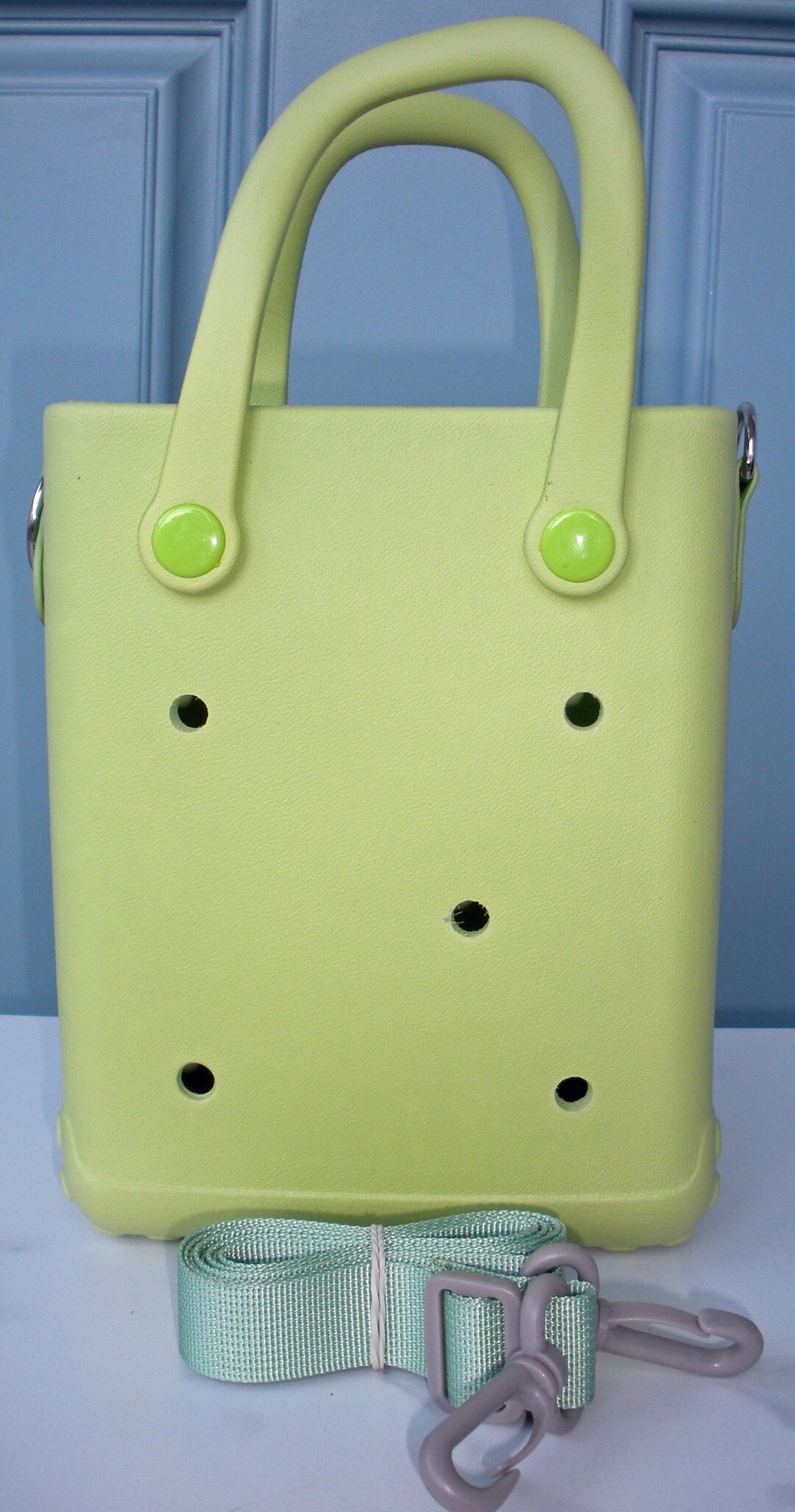 Mini Tote Bag – Lime Green, Compact, Lightweight, Eco-friendly, Perfect ...
