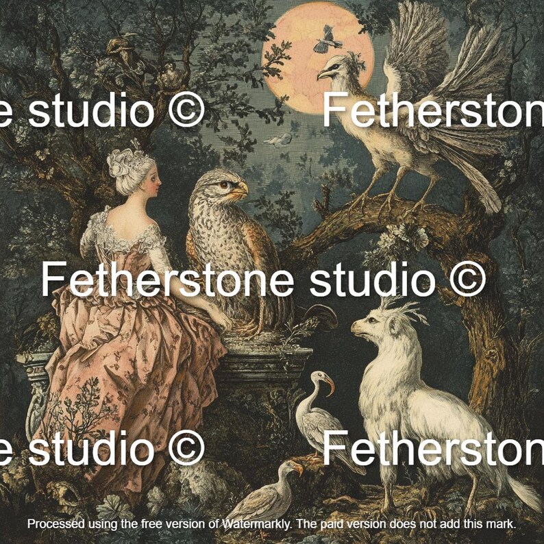 Vintage Art - Rococo Gothic - Fantasy Victorian Wall Art - Old ...