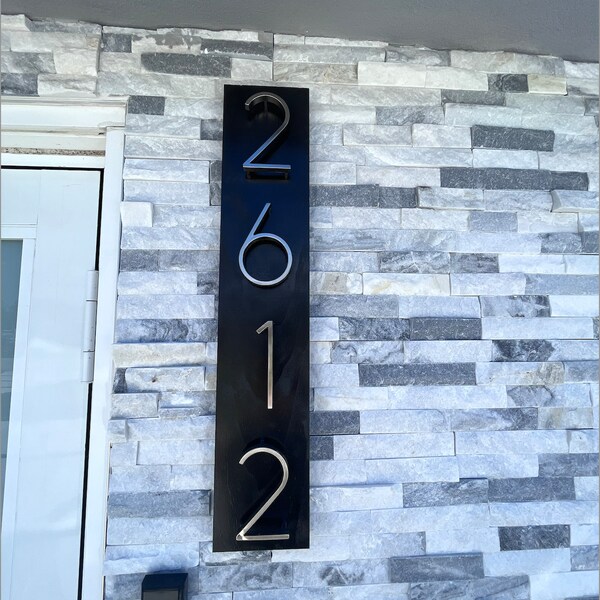 Floating House Numbers Black - Etsy