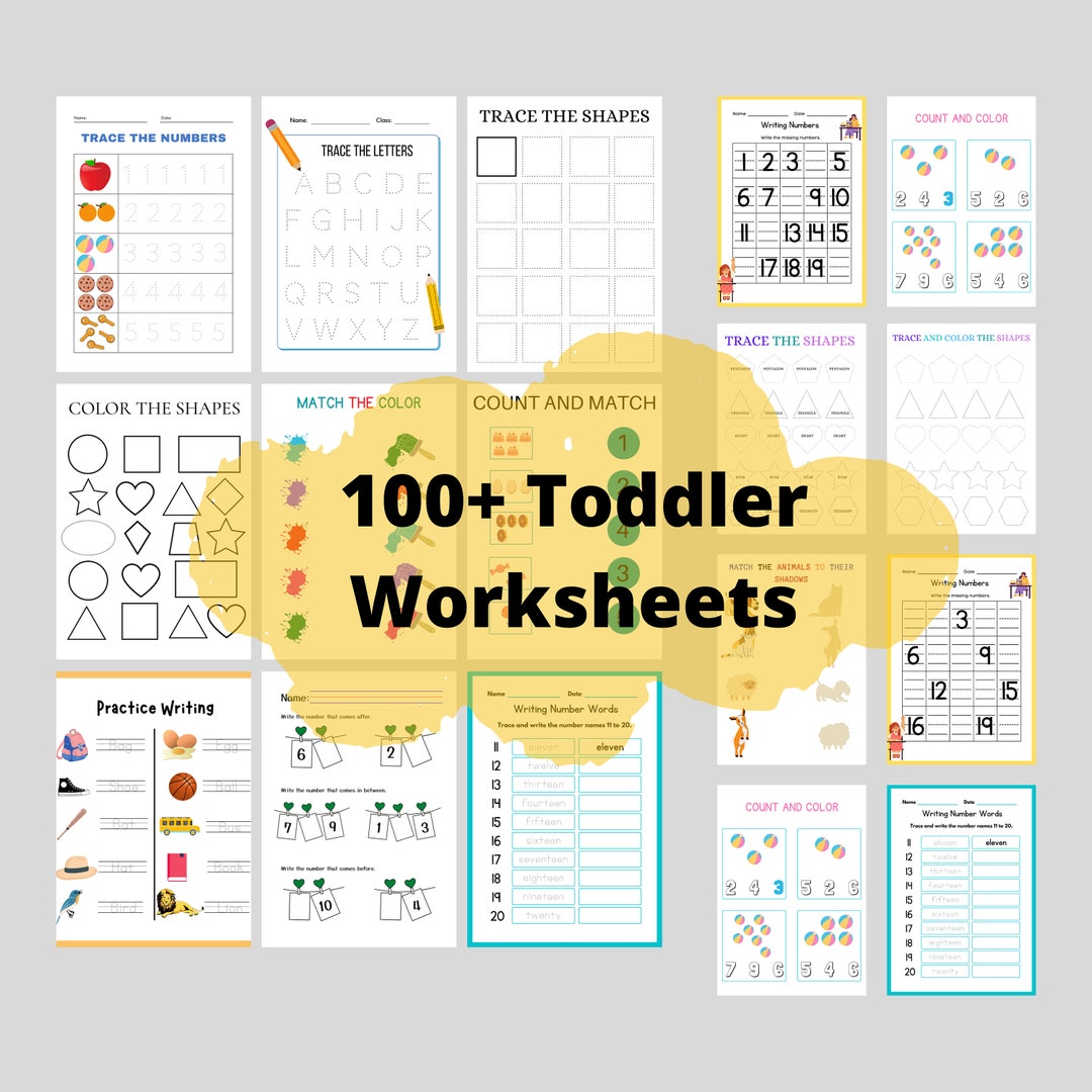 Printable Toddler Worksheet, Letter Recognition, Number Counting ...