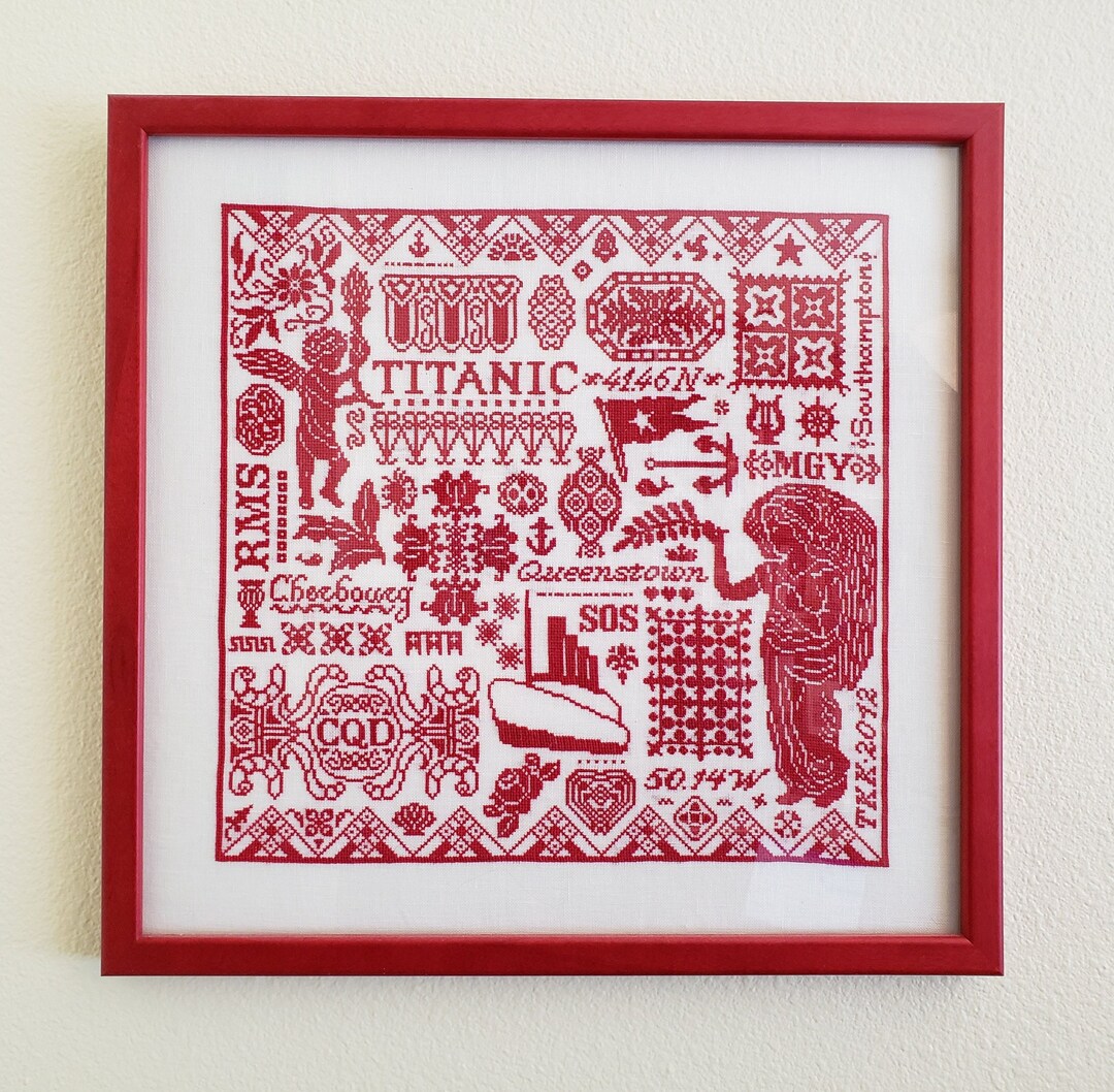 PDF: Titanic Sampler Pattern/chart for Cross Stitch - Etsy