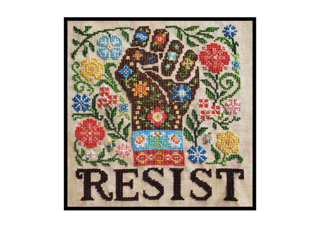 Resist Pattern/chart for Cross Stitch (PDF) - Etsy