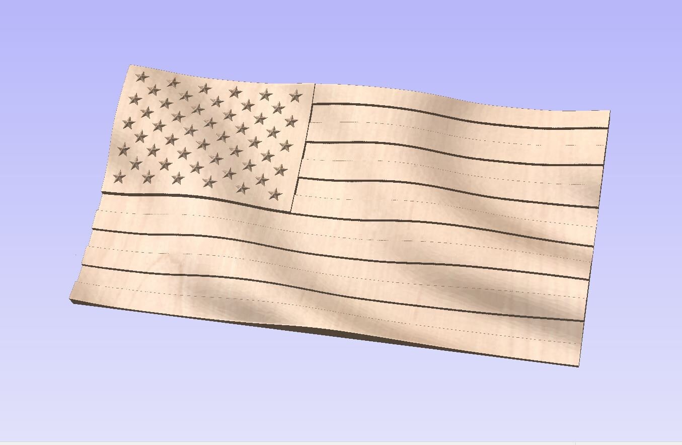 US Flag STL File Clipart Customizable With Your Words - Etsy