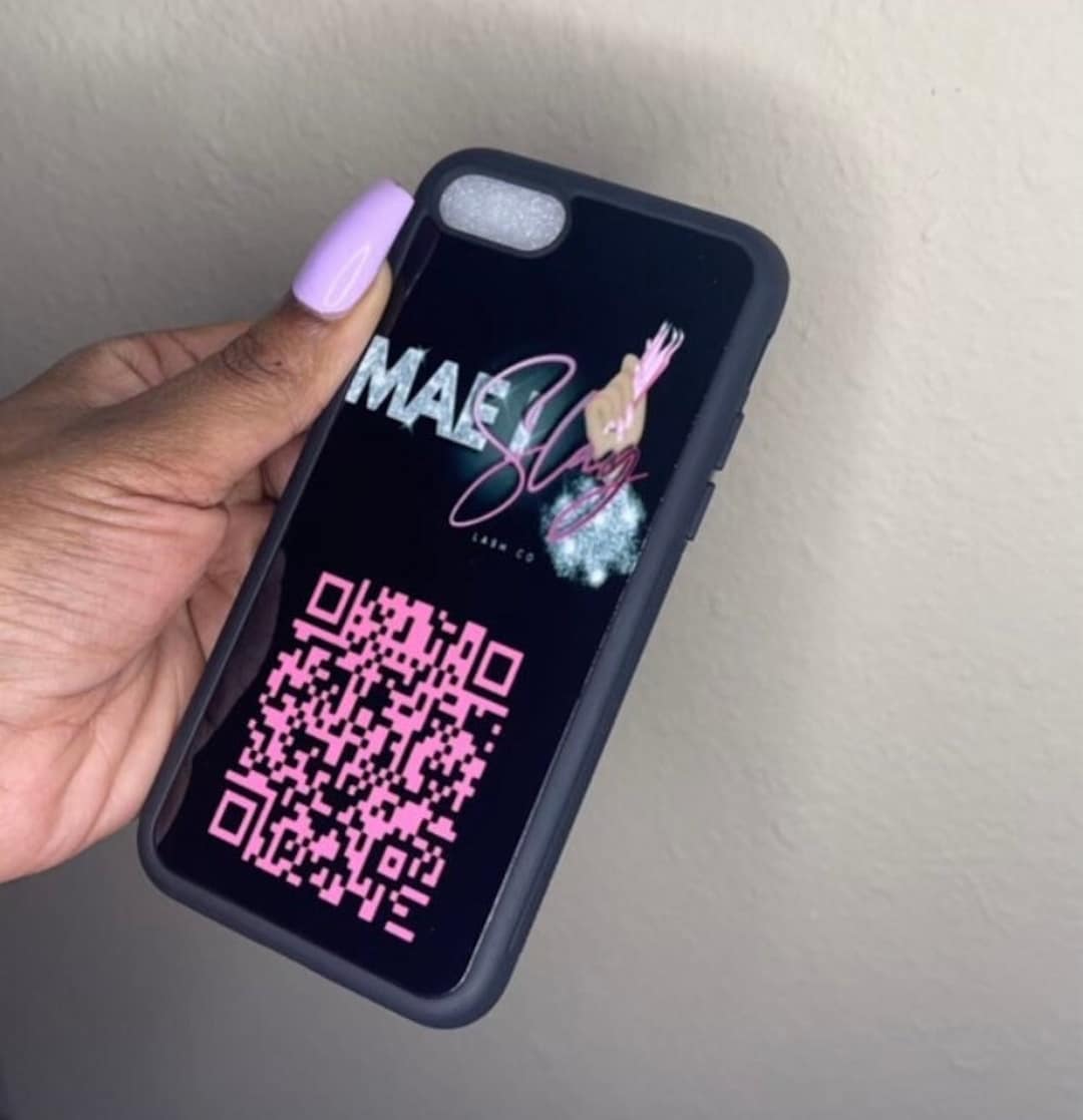 Custom Business Logo QR Code Phone Case - Etsy