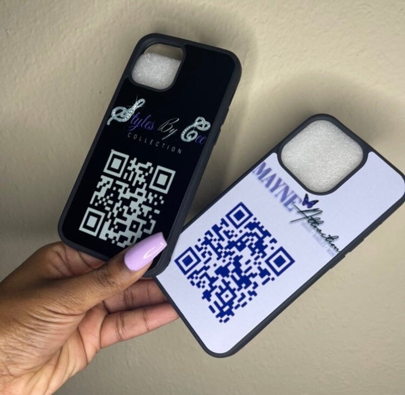 Custom Business Logo QR Code Phone Case - Etsy