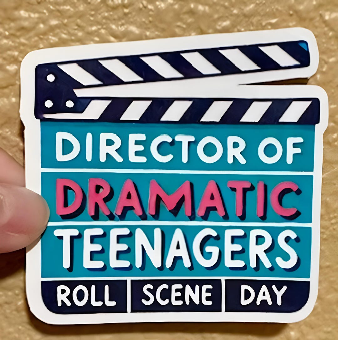 Drama Teacher Sticker: Funny Waterproof Vinyl Clapperboard Design - Etsy