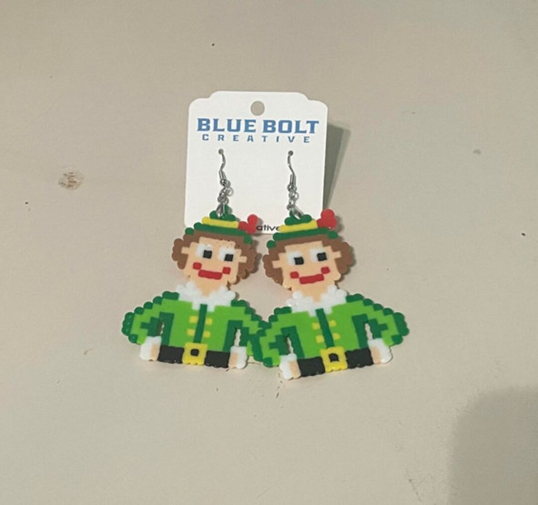 Elf Perler Bead Earrings - Perfect for Christmas. - Etsy