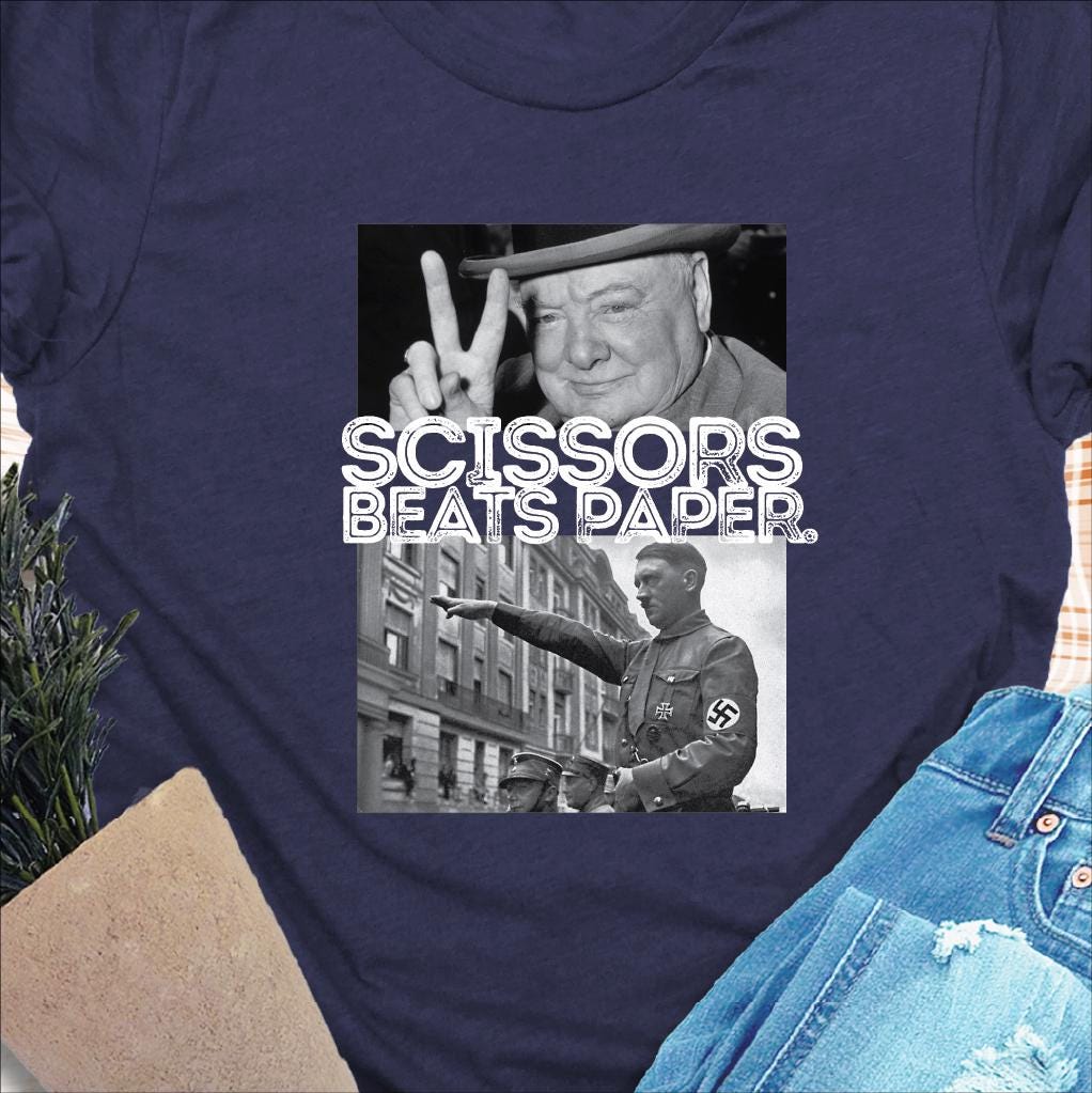Scissors Beats Paper World War II Shirt - Gifts for History Teachers - Etsy