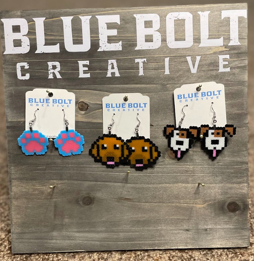 Dog Lover Perler Bead Earrings, Beagles, Dog Paws, Retriever Dog ...