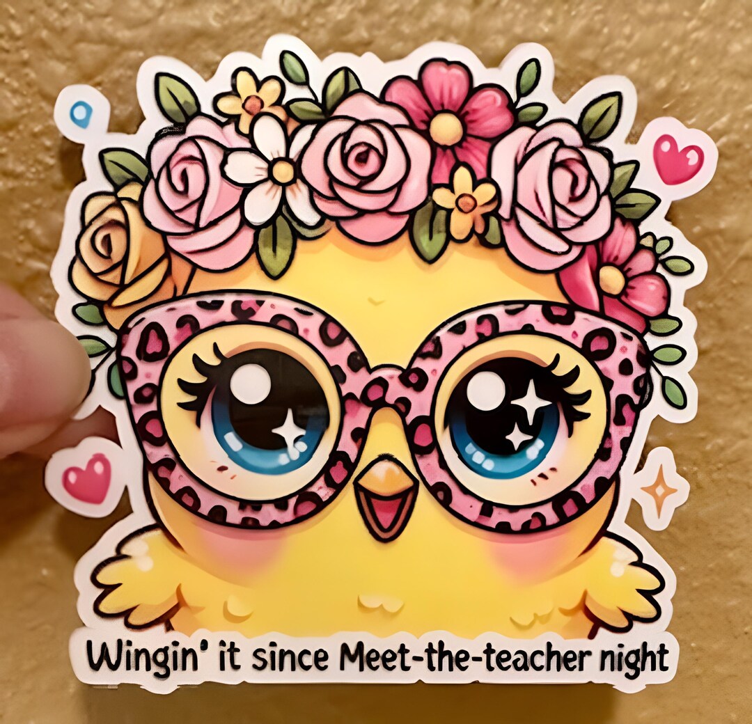 Funny Teacher Vinyl Sticker: Wingin' It Chick - Waterproof - Etsy