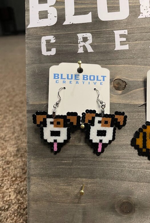 Dog Lover Perler Bead Earrings, Beagles, Dog Paws, Retriever Dog ...