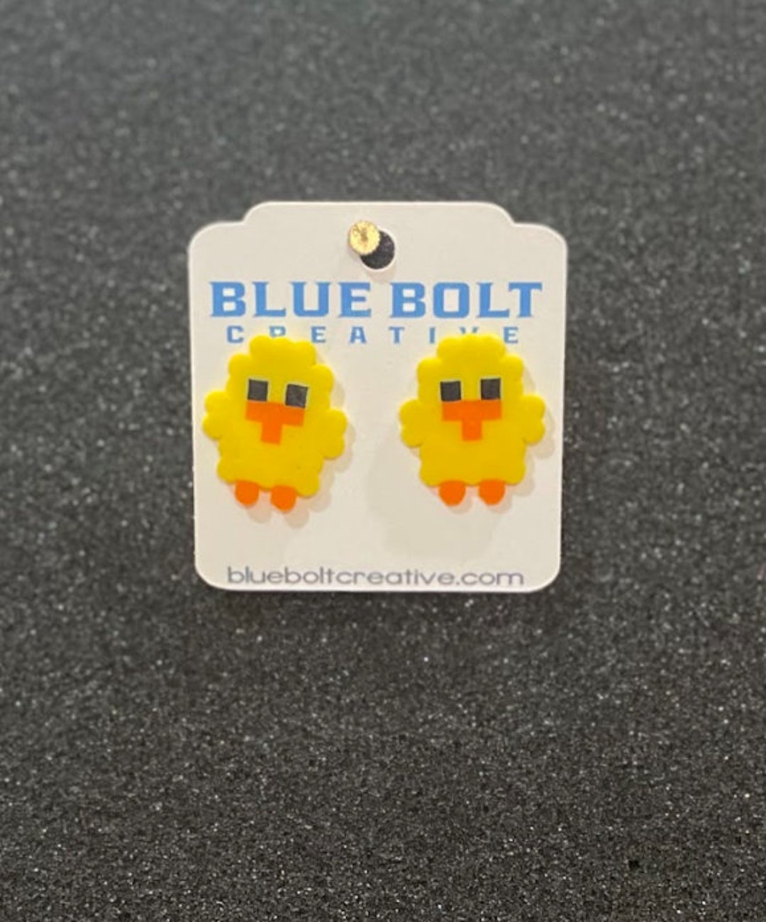 Chick Perler Bead Earrings, Handmade Jewelry, Easter Earrings, Peeps ...