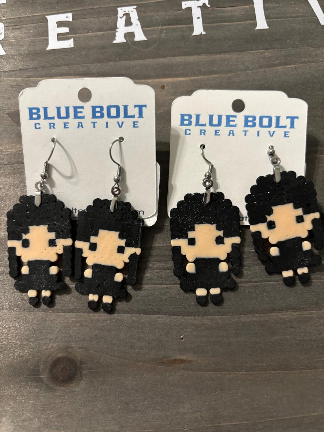 Wednesday Addams Perler Bead Earrings - Etsy