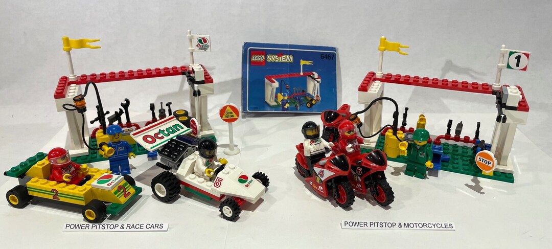 LEGO 6467 Power Pitstop. 2 Sets Race Car Theme & Motorcycle Theme - Etsy