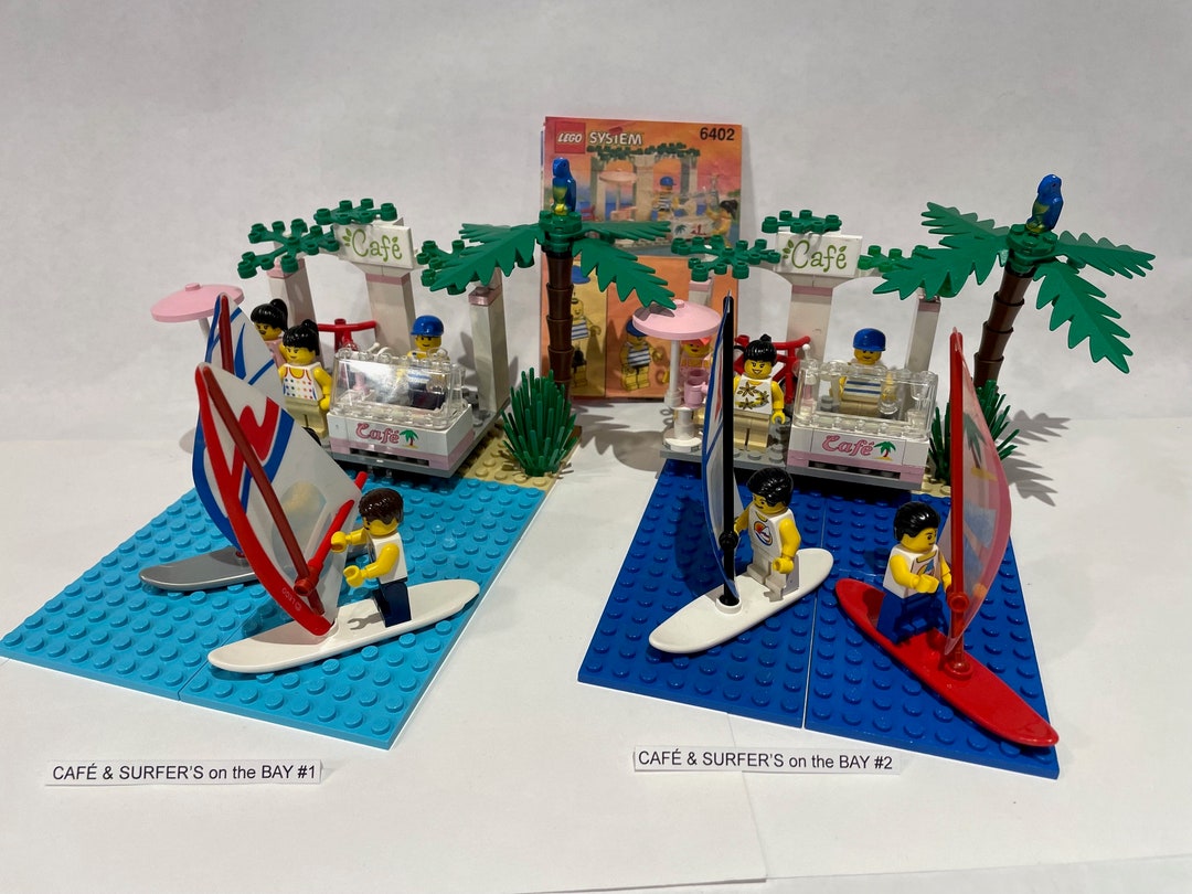 LEGO Cafe 6402 & Surfer's on Custom Plate - Etsy