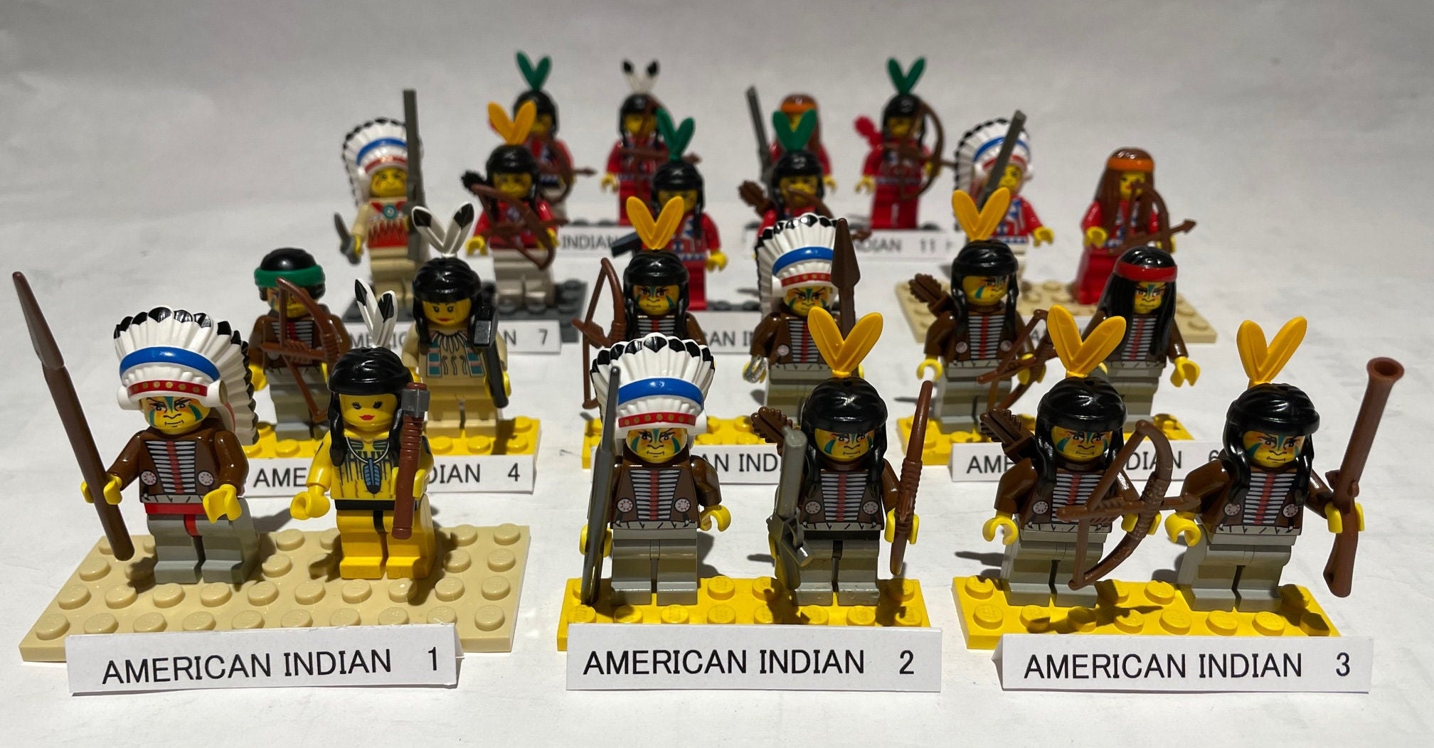 LEGO American Indian Mini-figures rev. 6/1/23 - Etsy