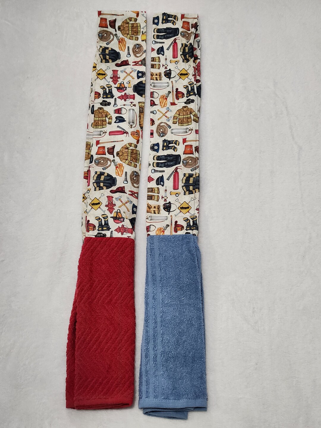 Handmade Kitchen Towels Kitchen Boa Bar Towel Chefs Towel Firefighter ...