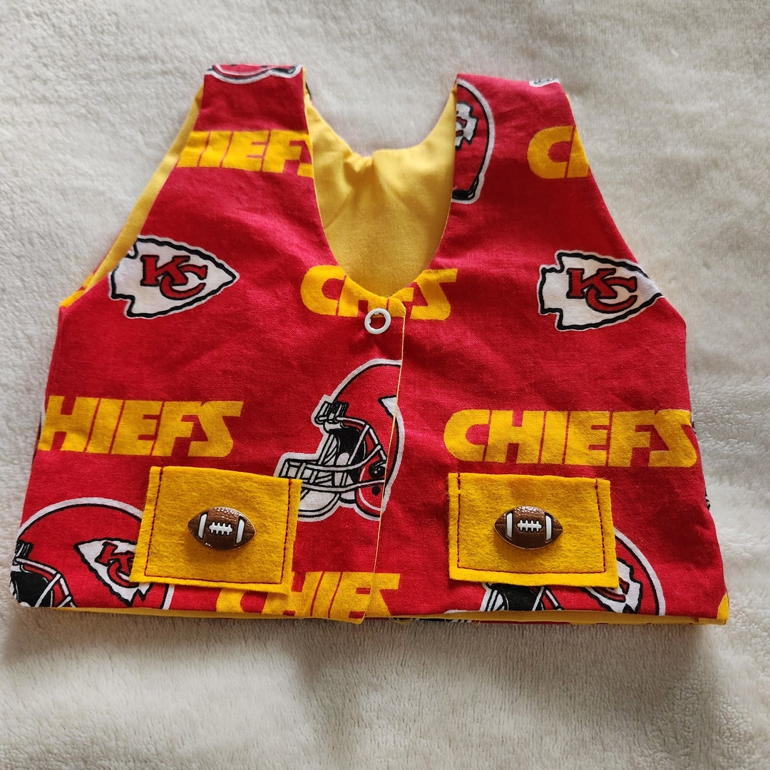 Kansas City Chiefs Themed Baby Vest Licensed Fabric Newborn to 3 Months ...