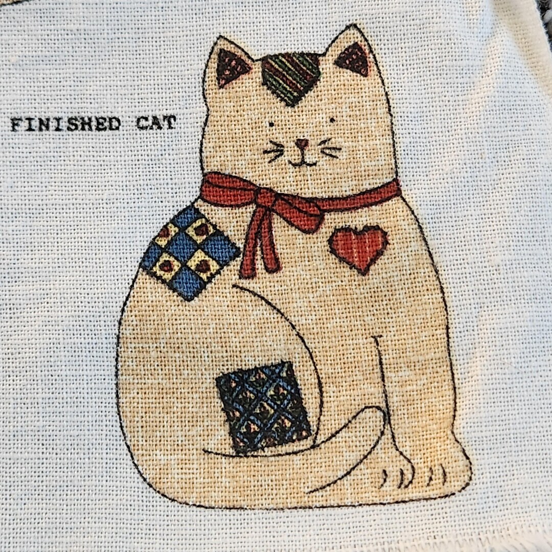 Vintage Susan Winget Cotton Fabric Panel Sadie the Cat Collection for ...