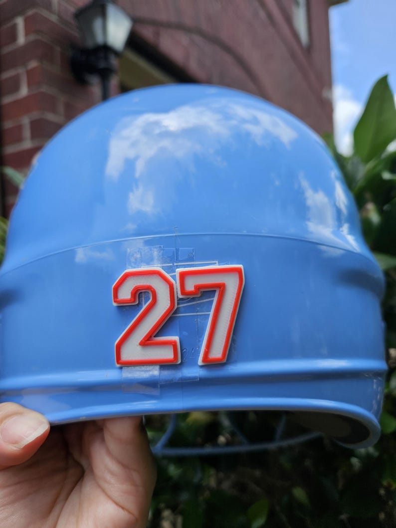 3D Printed Numbers for Helmets, Softball Helmet 3d Numbers, Baseball ...