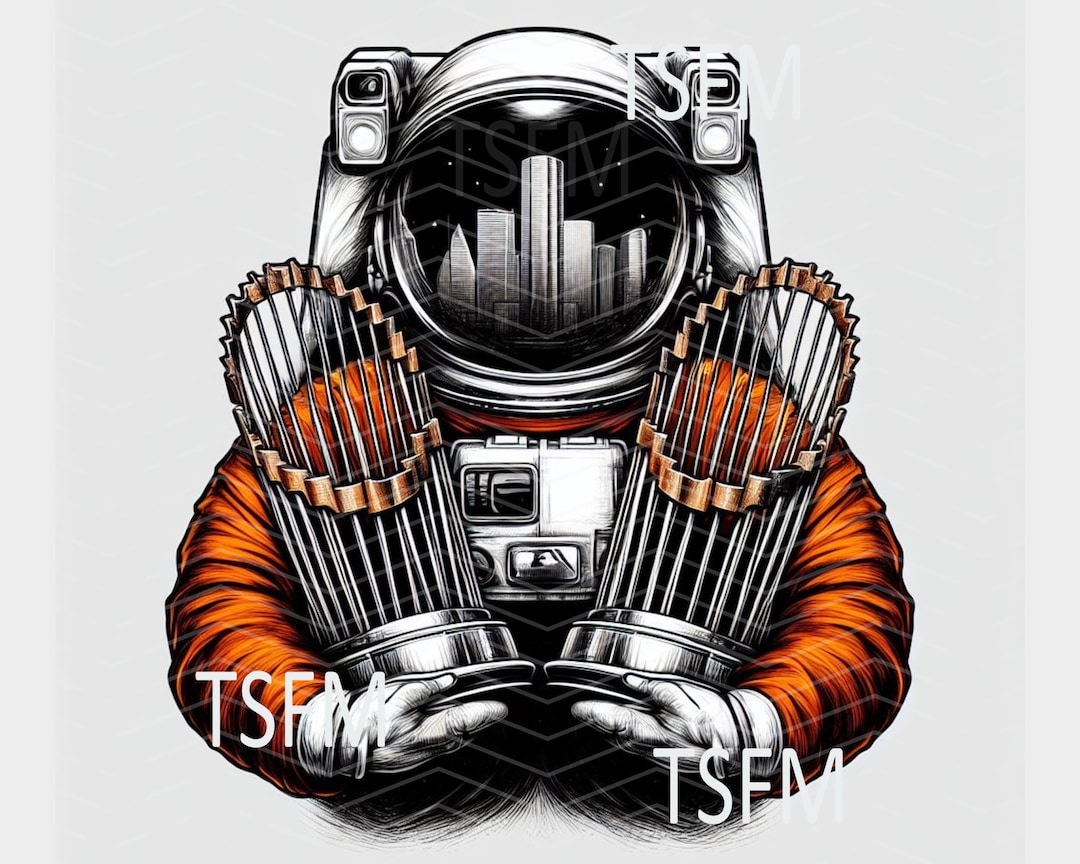 Houston Astronaut Baseball Trophy PNG, Skyline Sublimation (digital ...