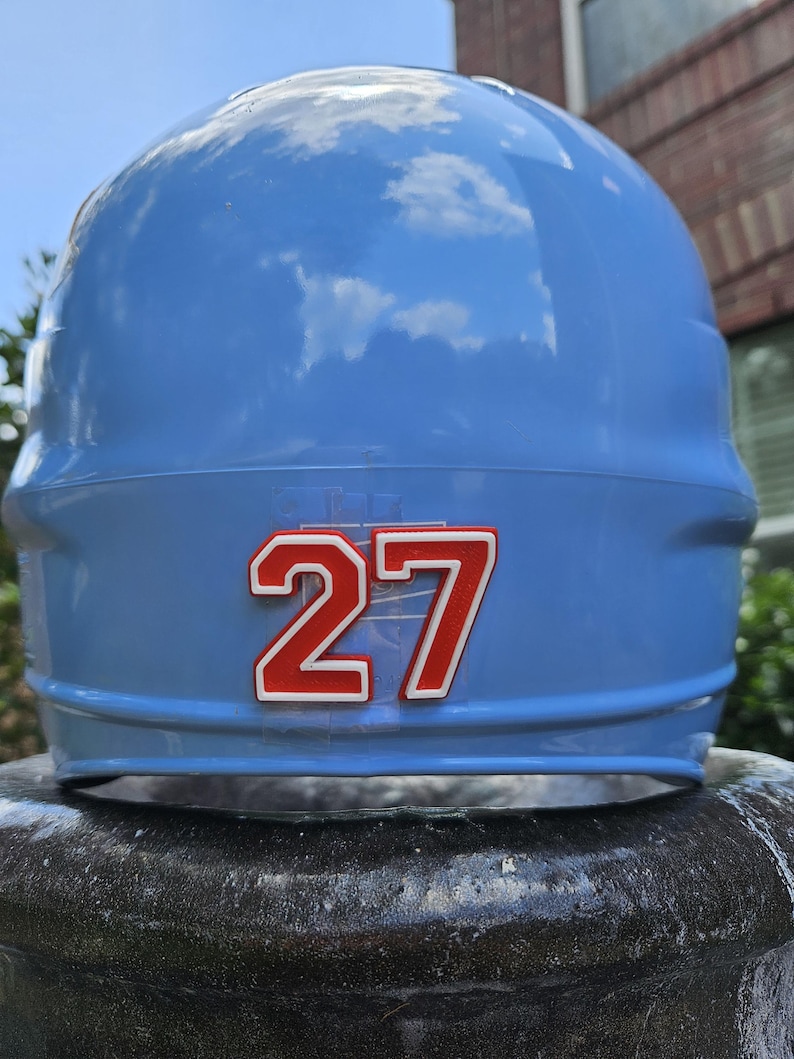 3D Printed Numbers for Helmets, Softball Helmet 3d Numbers, Baseball ...