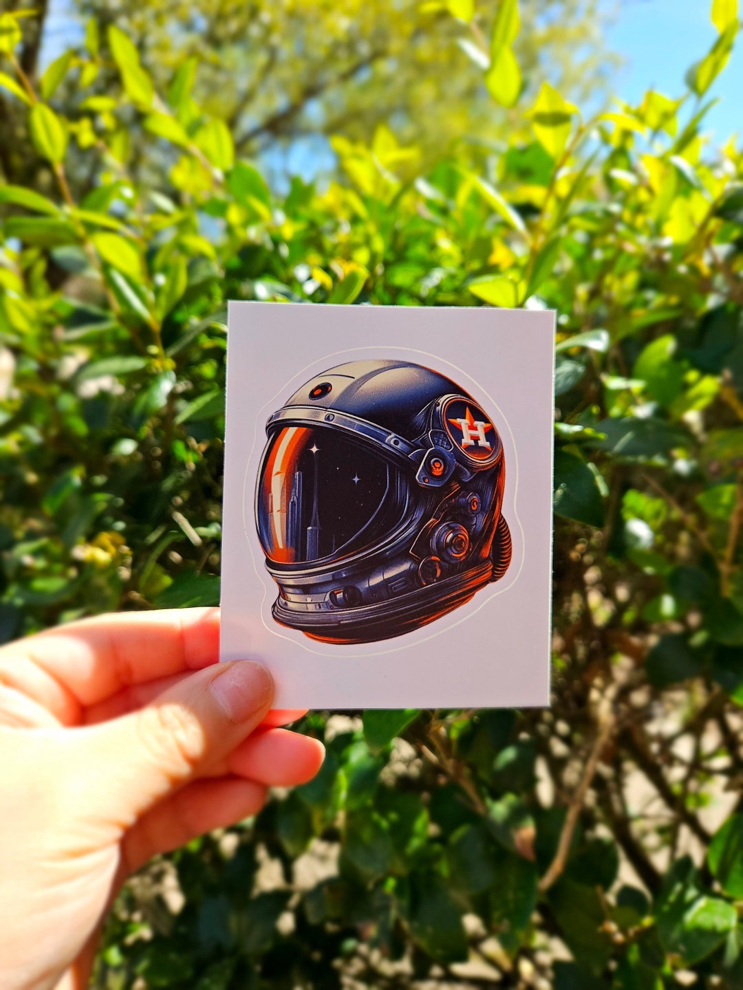 Houston Astronaut Helmet Sticker, Twoston Sticker, Astronaut Helmet ...