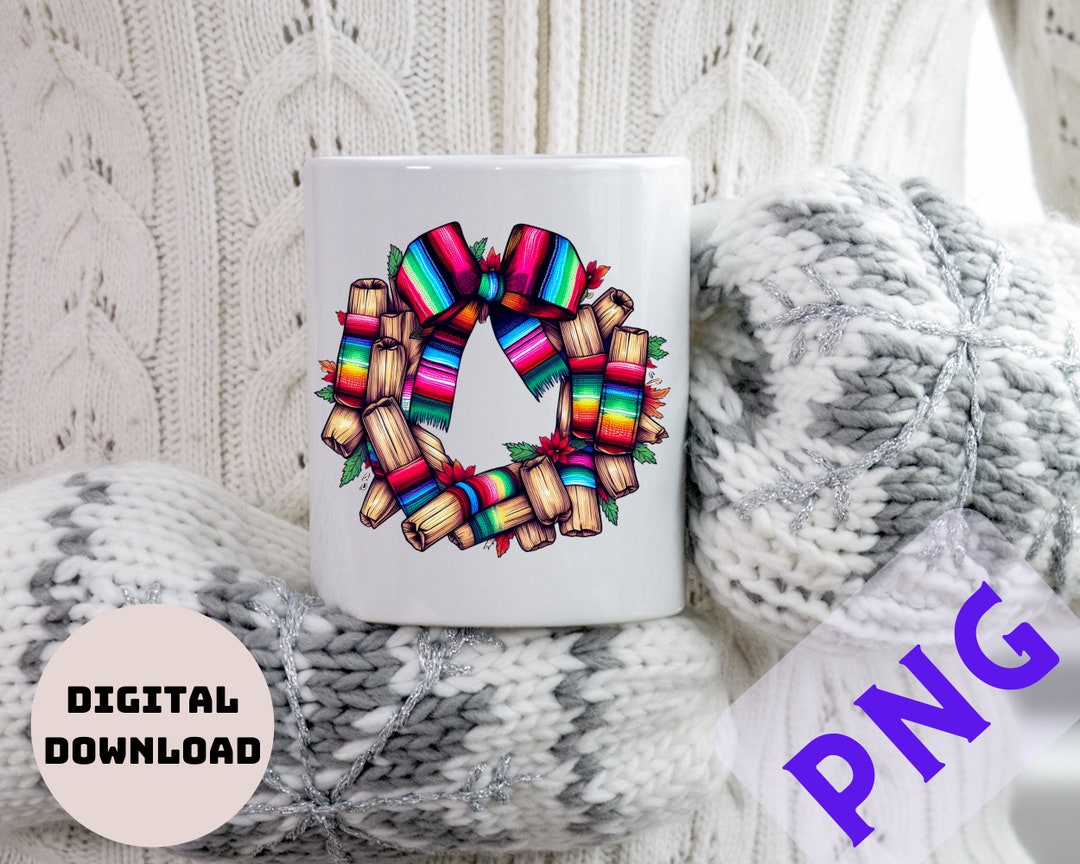 Tamale Wreath PNG: Feliz Navidad Mexican Christmas (digital Download ...