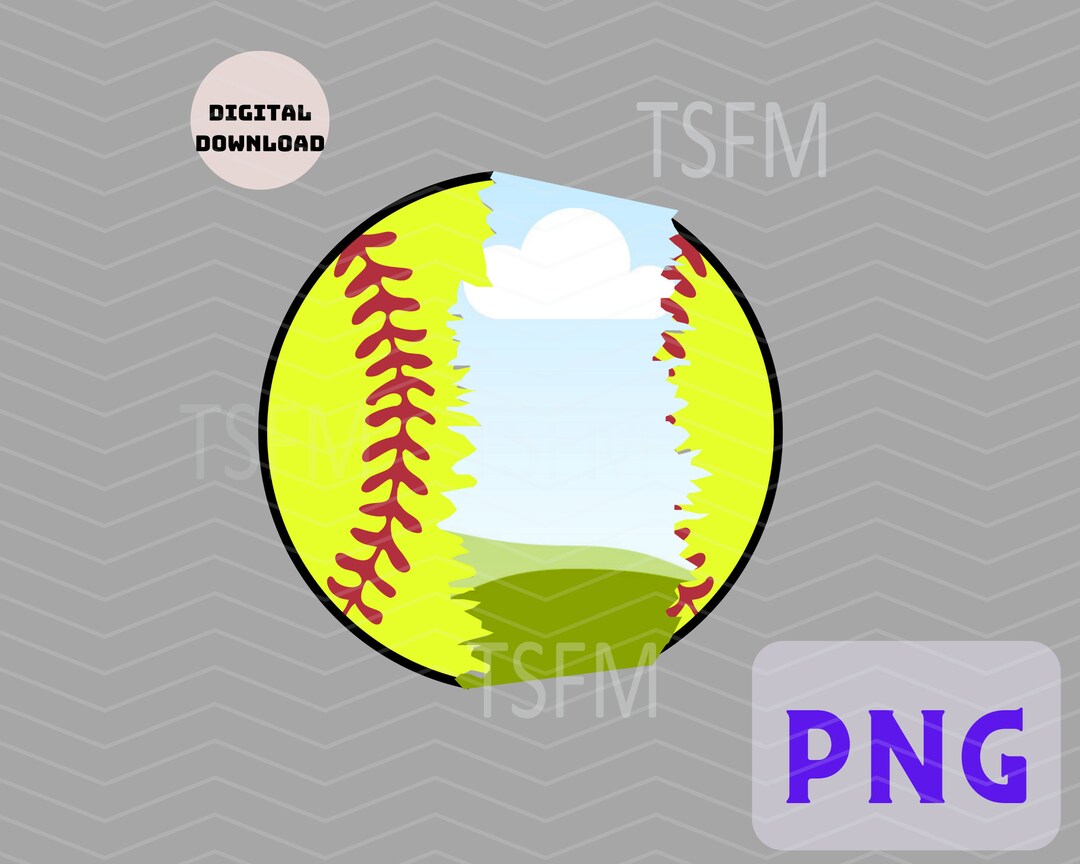 Softball Photo Frame Template: Canva PNG Banner (digital Download) - Etsy