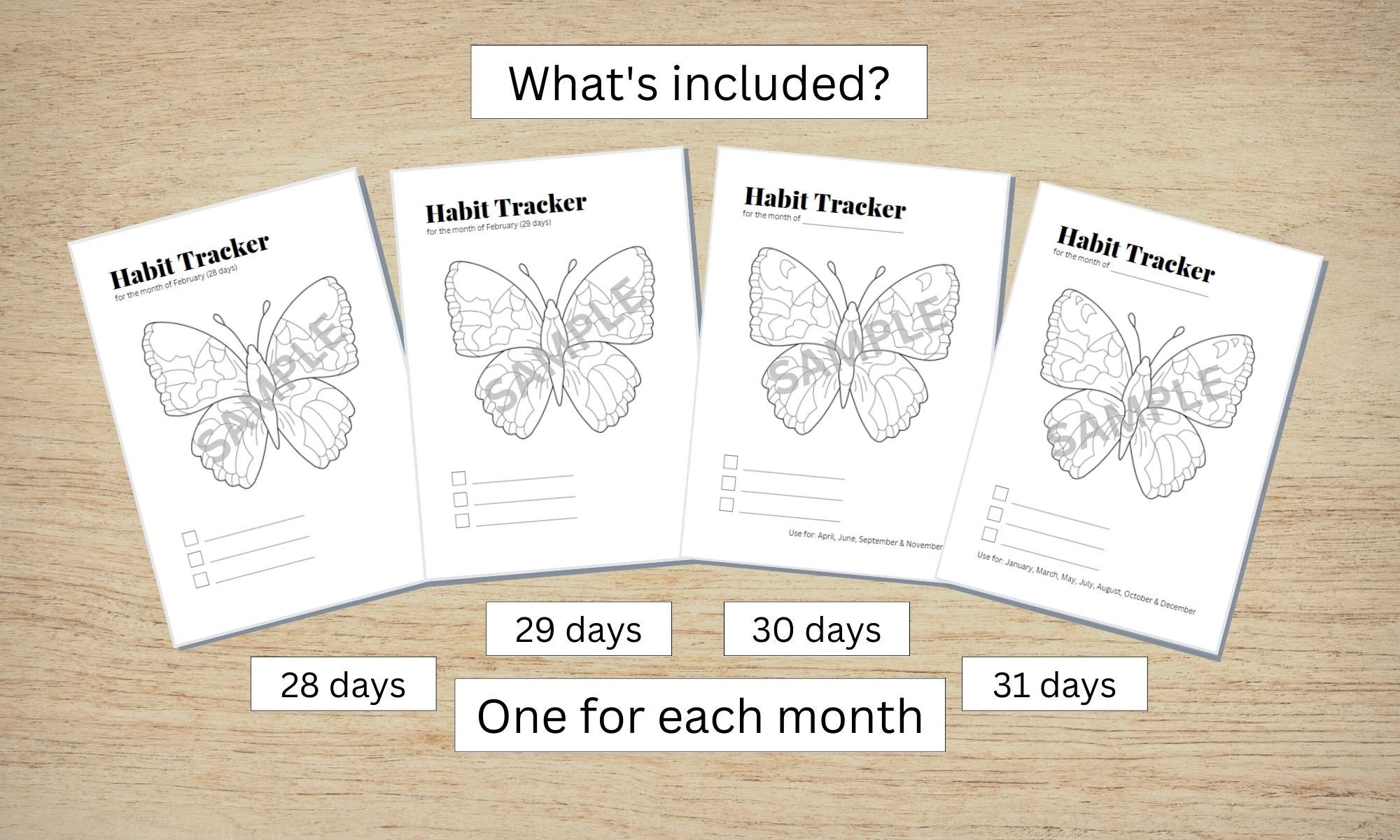 Printable Habit Tracker for Three Habits - Etsy