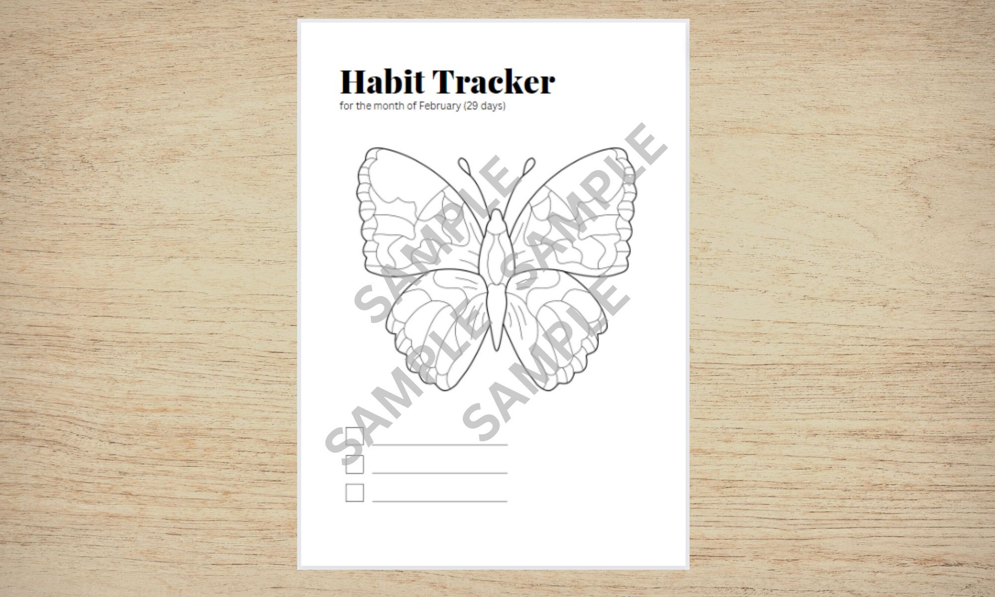 Printable Habit Tracker for Three Habits - Etsy