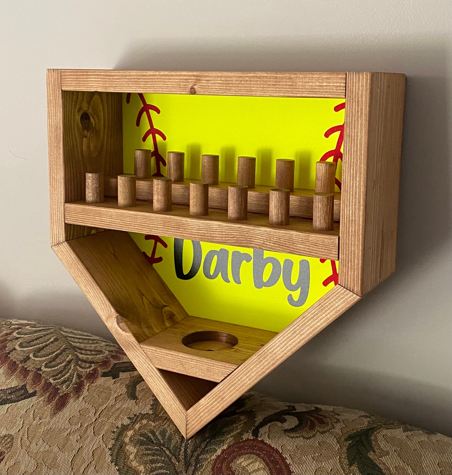 Softball Ring and Ball Display Softball Ring Display - Etsy
