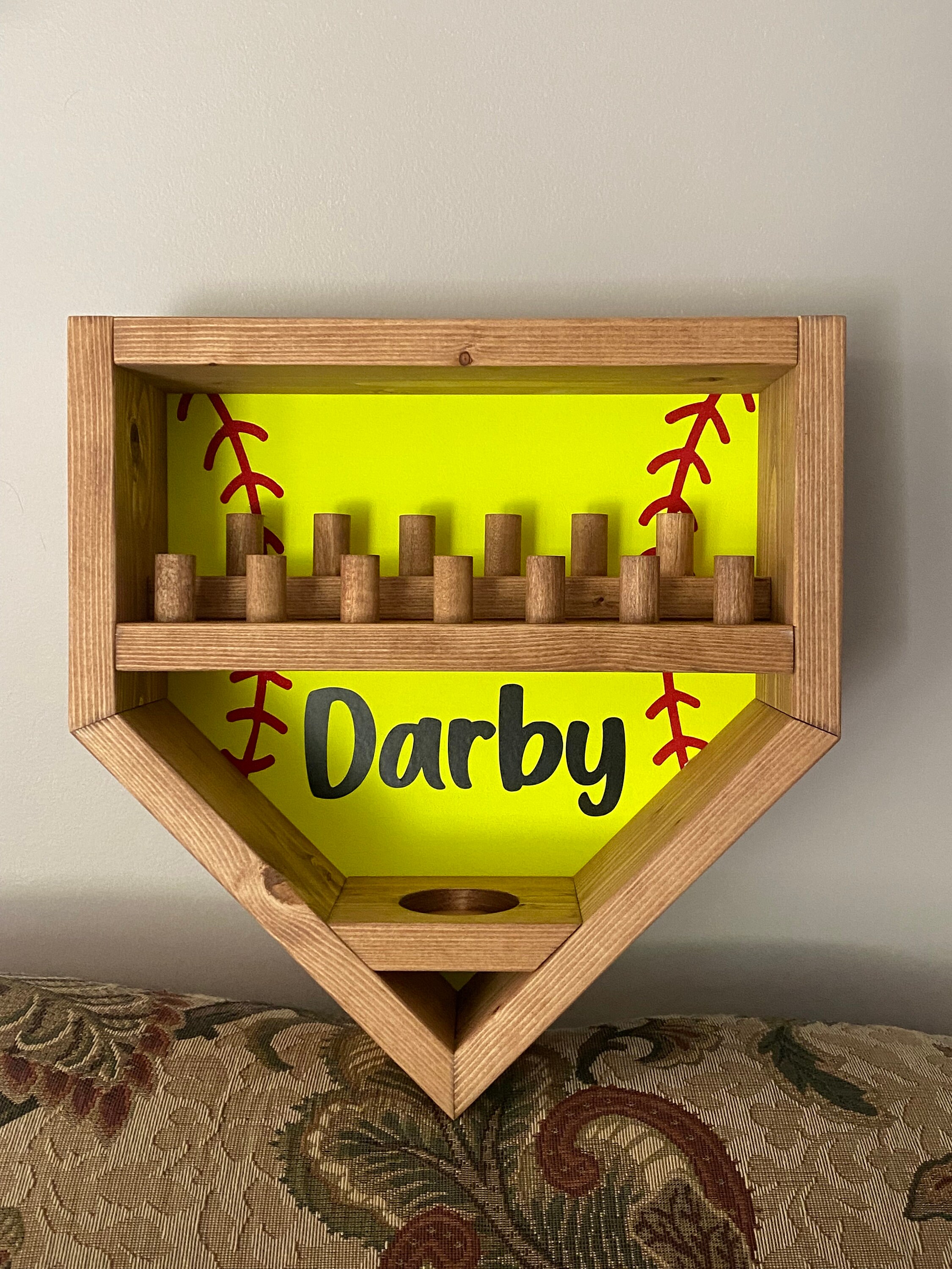 Softball Ring and Ball Display Softball Ring Display - Etsy