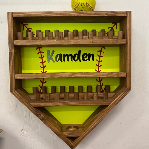 Softball Ring and Ribbon/medal Display SB2 - Etsy
