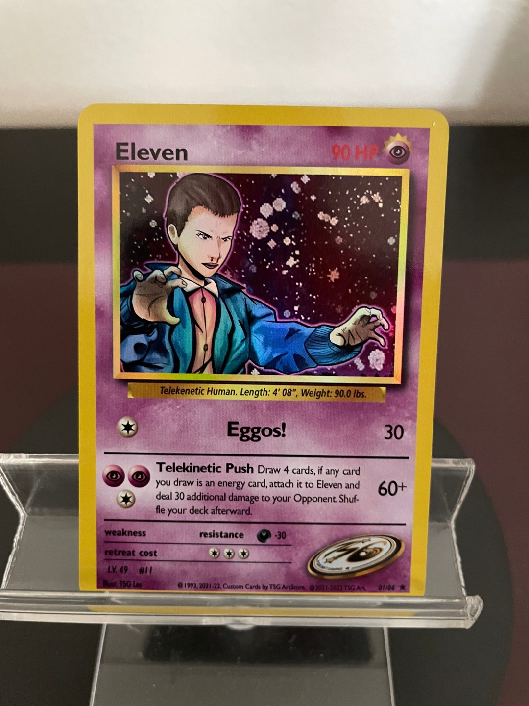 Stranger Things Eleven Millie Bobby Brown Card, Netflix, Custom Card - Etsy