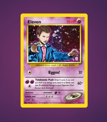 Stranger Things Cards, Custom Card, Custom Pokemon Card, Pokemon Gift ...