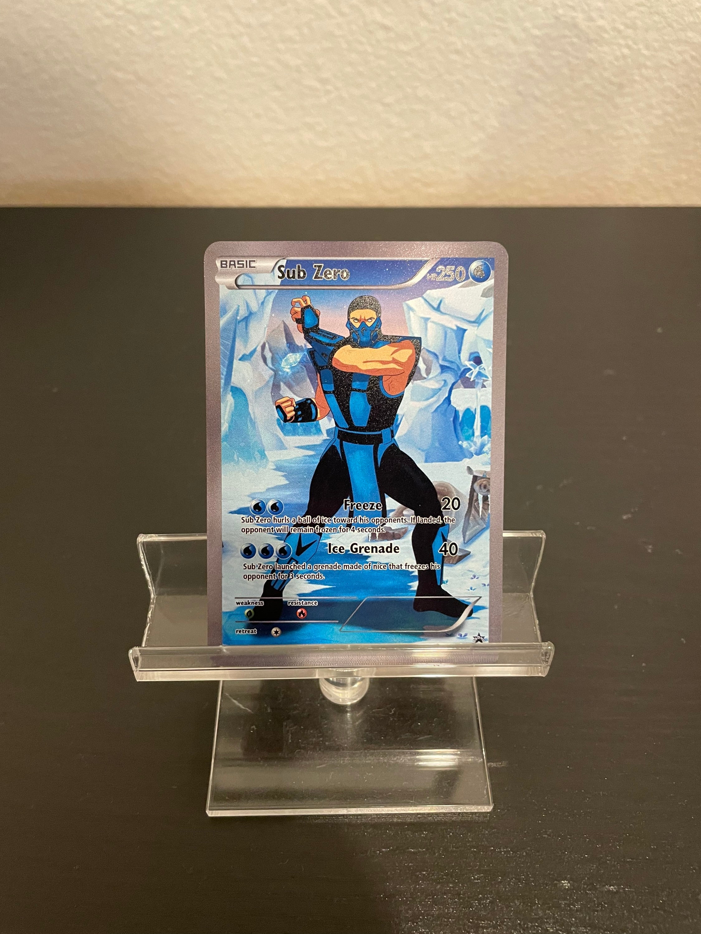 Mortal Kombat Card, Sub Zero Card, Custom Pokemon Card, Pokemon Gift ...