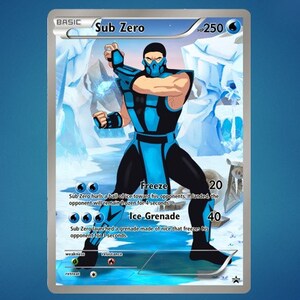 Mortal Kombat Cards, Sub Zero & Scorpion, Custom Pokemon Card, Pokemon ...