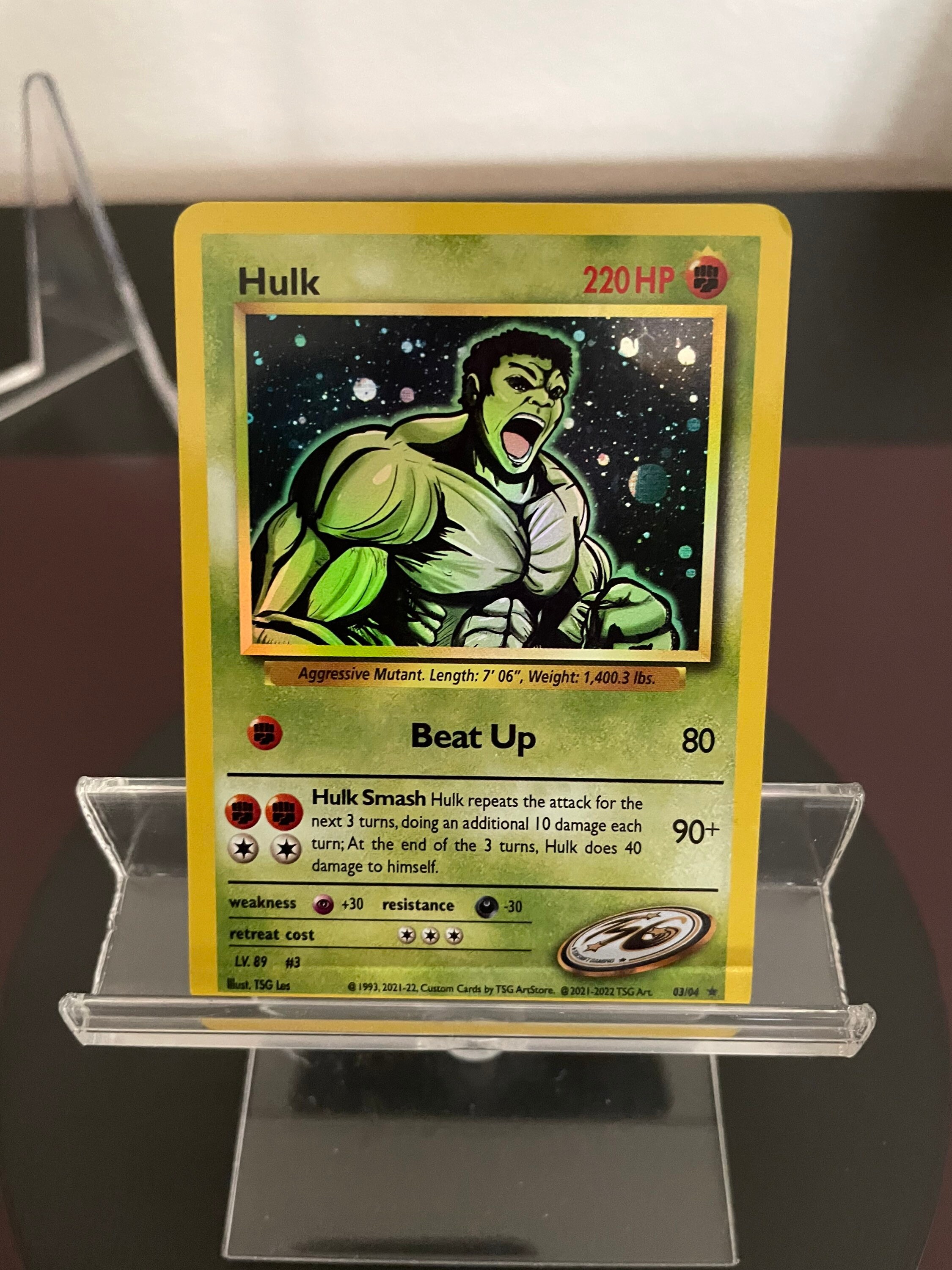 Marvel Avengers Card, Hulk Card, Custom Pokemon Card, Pokemon Gift ...