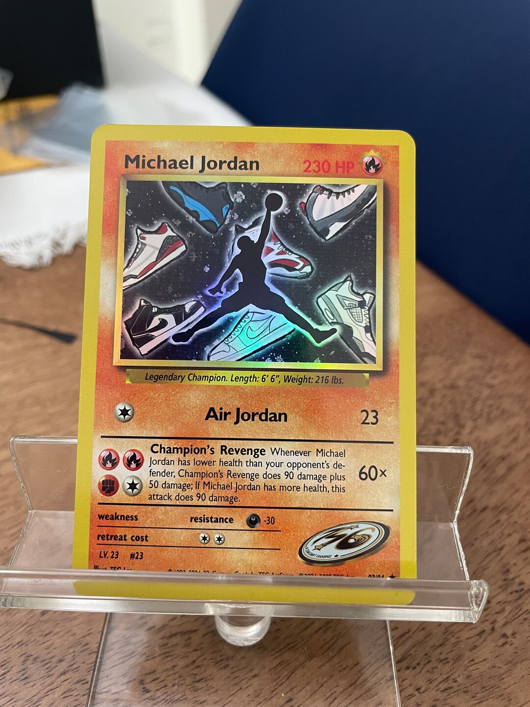 Michael Jordan Custom Holographic Refractor Card - Etsy