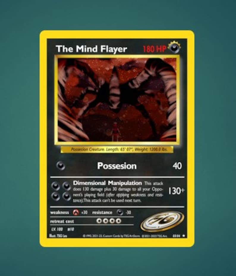 Stranger Things Cards, Custom Card, Custom Pokemon Card, Pokemon Gift ...