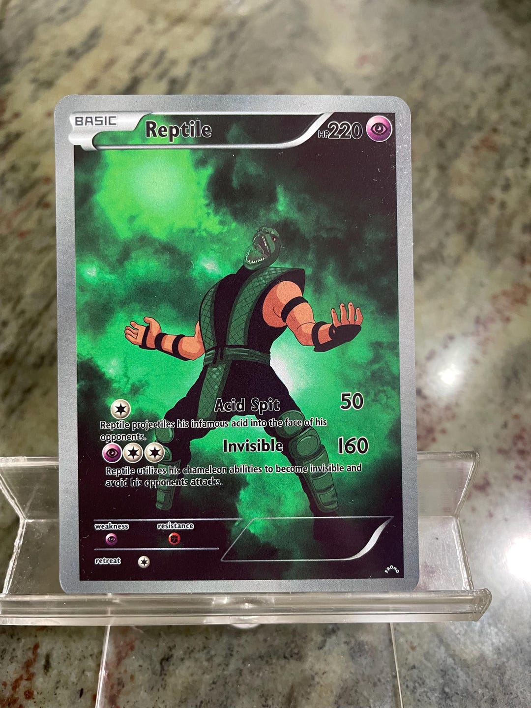 Mortal Kombat Card, Reptile Card, Custom Pokemon Card, Pokemon Gift ...
