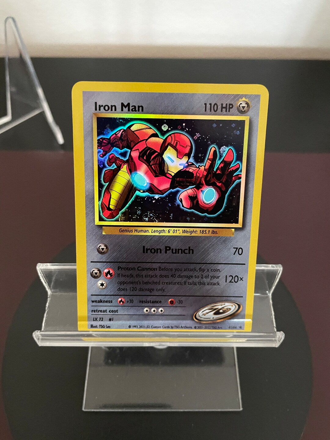 Marvel Avengers Card, Iron Man Card, Custom Pokemon Card, Pokemon Gift ...