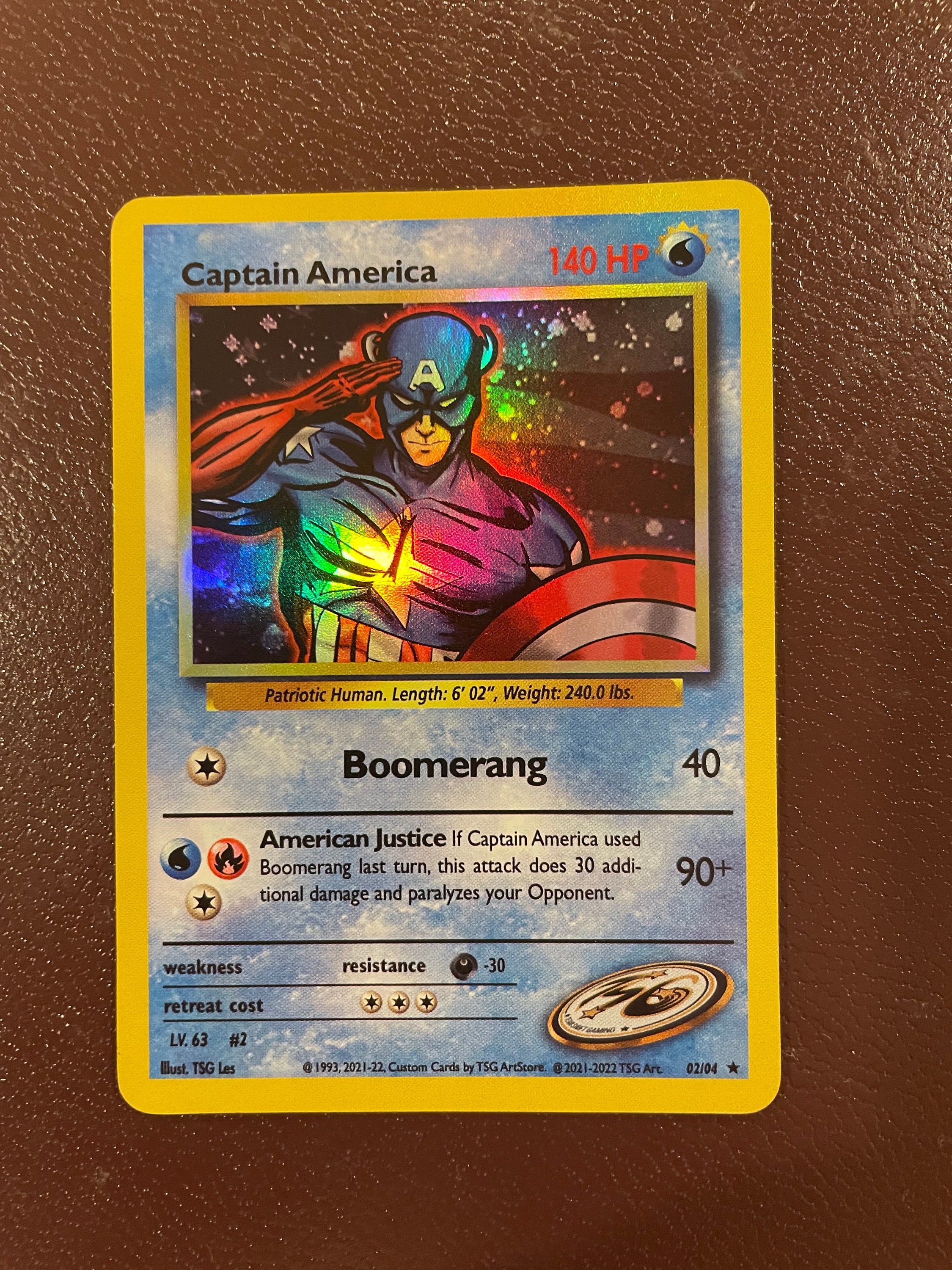 Marvel Avengers Card, Captain America Card, Custom Pokemon Card ...